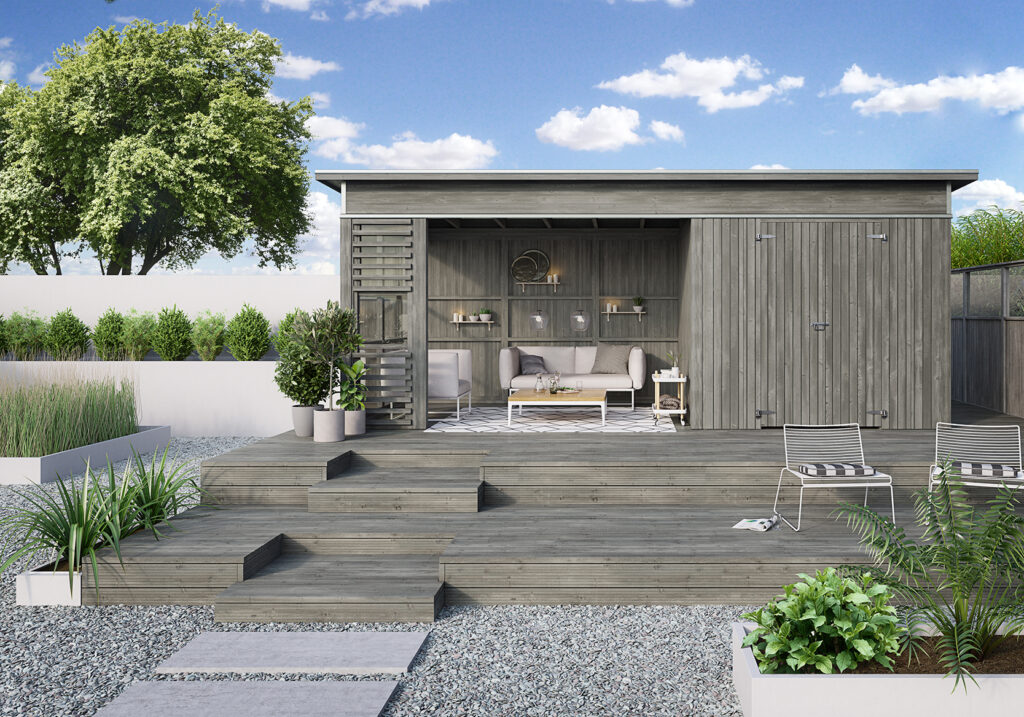 Hagestue 1806 | Stor hagestue i tre med oppbevaringsbod | Talgø